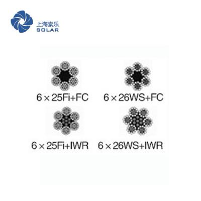 China De opheffende Gegalvaniseerde Staalkabel van 6x26WS+IWR 6x26WS+FC Te koop