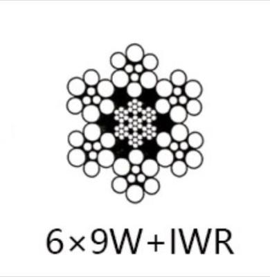 Cina cavo metallico marino resistente dell'acciaio del disegno galvanizzato 6x9W+IWR in vendita