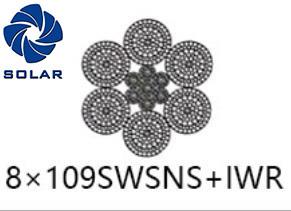 Cina Cavo metallico di sollevamento del carico di scossa di salvataggio 8x109SWSNS+IWR in vendita