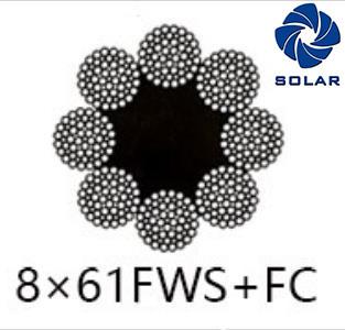 Cina Cavo metallico galvanizzato del centro della fibra di Derricking 8x61FWS+FC in vendita