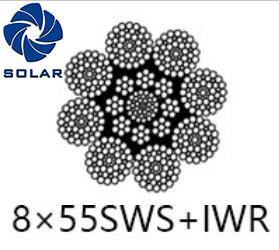 Cina Cavo metallico schiacciato dell'acciaio di stato 8x55SWS+IWR in vendita