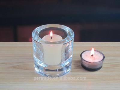 China Thick Wall Glass Cylinder Candle Holders For Table Decoration for sale