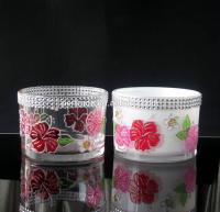 China Handpainted Votive Candle Holders With Ocean Fish Pattern for sale