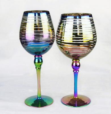 Cina I cerchi del laser modellano il gambo iridescente di Crystal Wine Glass With Pearl in vendita