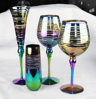 Cina I cerchi del laser modellano il gambo iridescente di Crystal Wine Glass With Pearl in vendita