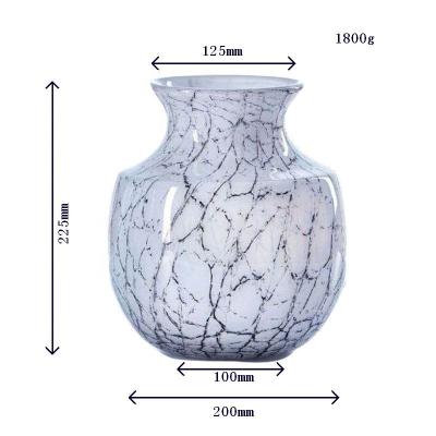 Cina Grandi centri di vetro del vaso delle bande di marmo in vendita