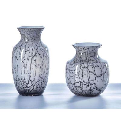 Cina Grandi centri di vetro del vaso delle bande di marmo in vendita