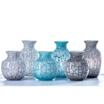 Cina Grandi centri di vetro del vaso delle bande di marmo in vendita