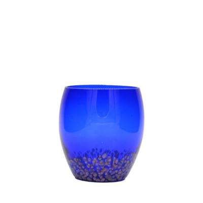 China De stevige Steen van de Tuimelschakelaarglass with golden van de Kobalt Blauwe Whisky Te koop