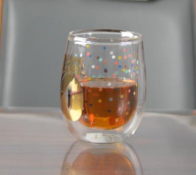 China Het hoge Glas van de de Muur Met de hand gemaakte Whisky van Borosilicate Dubbele Te koop