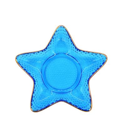 Cina Mare Shell Blue Glass Charger Plate di serie dell'oceano per il dessert in vendita