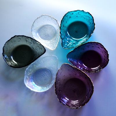 Cina Piatti di vetro del caricatore di forma creativa squisita della goccia di acqua in vendita