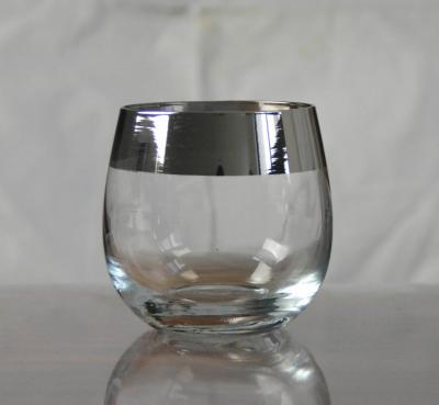 Cina Vetri d'argento di Rim Ion Plated Platinum Tumbler Drinking in vendita