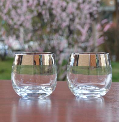 Cina Vetri d'argento di Rim Ion Plated Platinum Tumbler Drinking in vendita