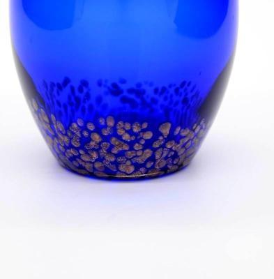 China De stevige Steen van de Tuimelschakelaarglass with golden van de Kobalt Blauwe Whisky Te koop