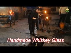 heavy base transparent handmade whiskey glass for party