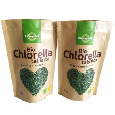Cina Moisture Proof Resealable Biodegradable Pouch Holder Wholesale Price Zipper Lock Mylar Plastic Bags For Chlorella Tabletta in vendita