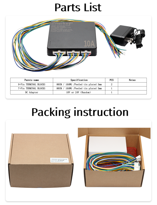 Packing list for 10a smart active balancer