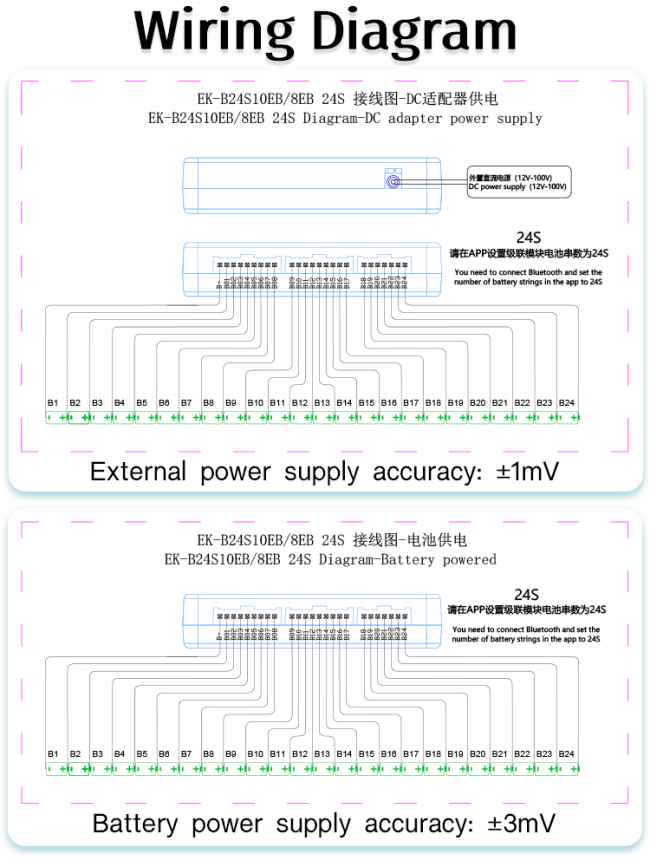 24s wire drawing for 4a smart active balancer