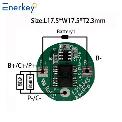 Cina 18650 NMC Li Ion Cells Lifepo4 Battery BMS Protection Board 1S 6A Per luci a LED solari in vendita