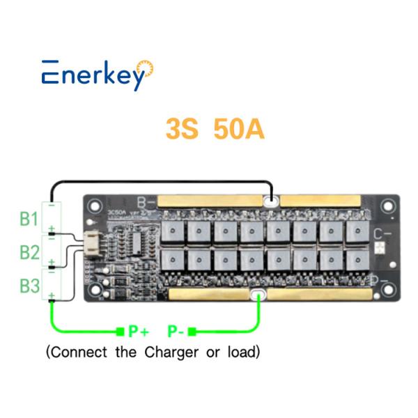 Quality 18650 bms with Balancer for lithium battery bms 3S 50a lithium battery pack case for sale
