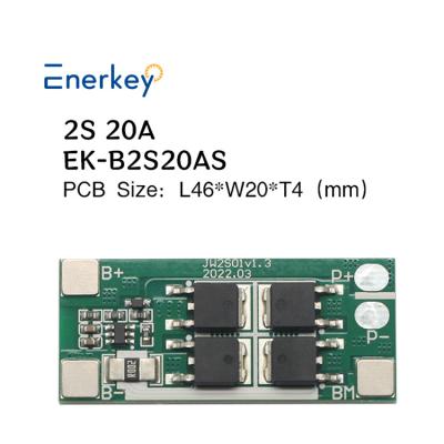 China Enerkey BMS 2S 20A 7.4V 8.4V Li-ion LiPo batterij BMS 18650 Charger Protection Board voor elektrische motorfiets Te koop