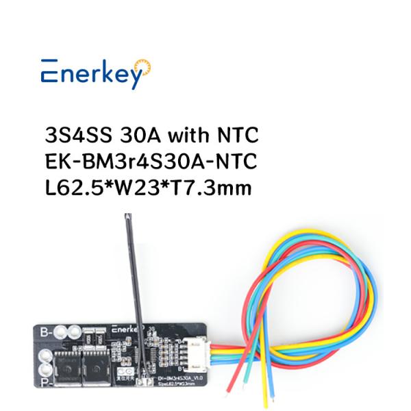 Quality Enerkey 3S 4S 30A BMS With NTC 11.1V 12.6V 14.8V 16.8V PCB Protection Board For for sale