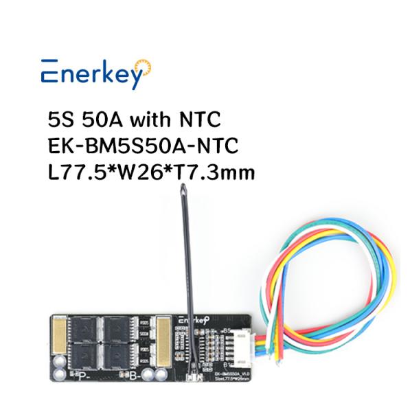 Quality 3S 4S 5S 50A BMS Board With NTC 60mm Length , 3.7V 18650 Lithium Battery for sale