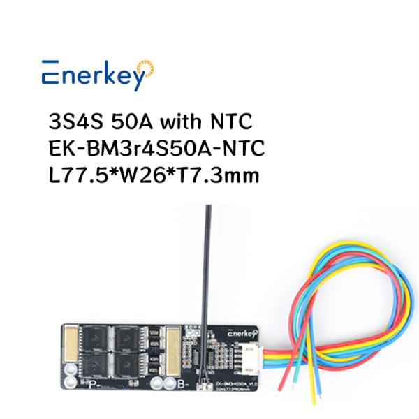 Quality 3S 4S 5S 50A BMS Board With NTC 60mm Length , 3.7V 18650 Lithium Battery for sale