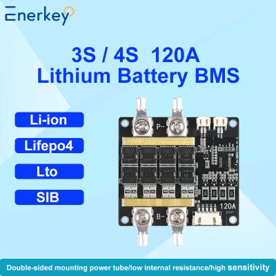 Enerkey Hardware BMS 3S 4S 12V 60A 80A 100A 120A LiFePO4 Battery PCB With Balance For Motorcycle