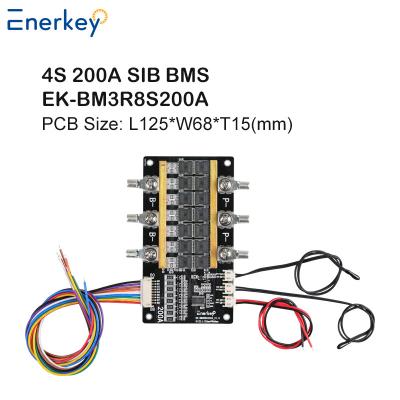 China Enerkey 200A Hardware BMS 4S Li-ion/Lto/SIB/Lifepo4 For 12V LiFePO4 18650/21700 Battery Pack for sale