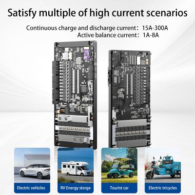 China Smart Bms Active Balance Factory 200A 250A 300A BMS with 1A-8A Active Equalizer and CAN/RS485 for Heavy-duty Vehicle Battery Pack for sale