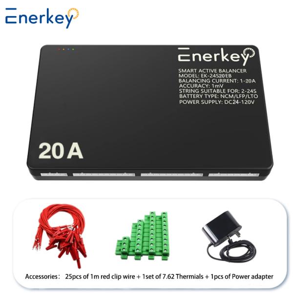 Quality Enerkey 20A Smart Balancer 4S 8S 12S 16S 20S 24S 40A 60A with CAN and Bluetooth Active balancer for Electric Vehicle for sale