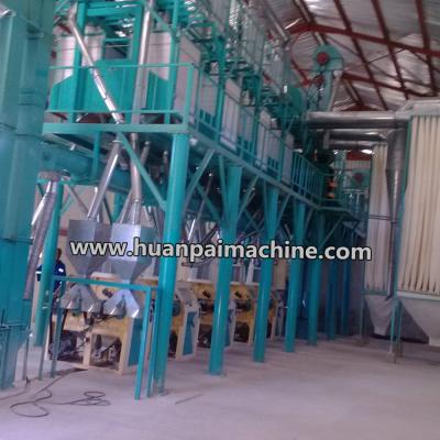 China 30-50TPD maize grinding hammer mill / flour milling and packing machines / maize flour milling machines for sale