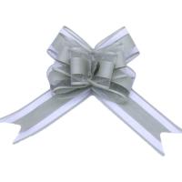 China 4inch Gift Decoration Ribbon Pull Bows Butterfly silver pull bow for sale