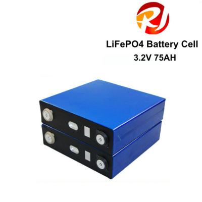 China Bestes Batterie-Zelltiefes Zyklusc$li-ion des Preis-3.2V 75AH LiFePO4 für weg Gitter PV-Ausgangsenergie-Speicher zu verkaufen