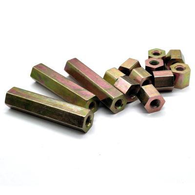 China Hexagonal Long Spacer Nuts with Color - Zinc Plating, Through - Hole Extended Fastening Components for Industrial Assembly for sale
