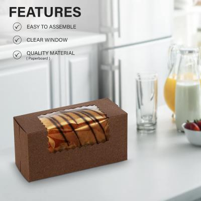 China Hand Length Handle Bump Process Cake Box for Western Snacks and Bakery Packaging for sale