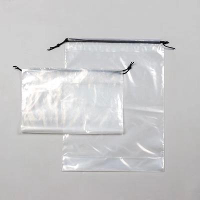 Cina Confezione di abbigliamento personalizzato con borsa in PE a corda e tasca in plastica trasparente in vendita