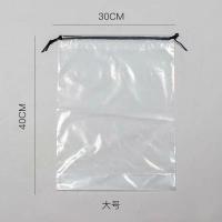 China Custom Clothes Storage Bundle with Drawstring PE Bag and Transparent Plastic Pocket for sale