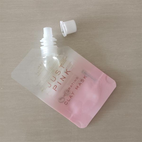 Quality Round Lid Biodegradable Spout Pouch Cosmetic Packaging with Personalized for sale