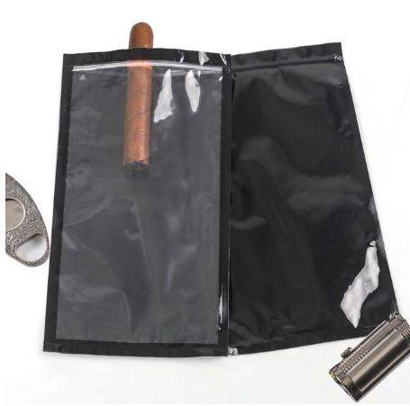 Quality Moisturizing Cigar Storage Custom Logo Ziplock Bags with Heat Seal and Plastic for sale