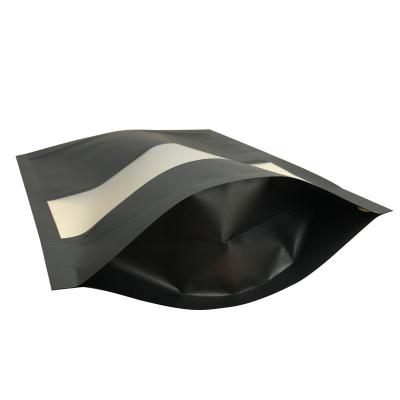 Cina Logo personalizzato Poliborsa di plastica nera Pacchetto alimentare con stampa a forma di finestra Dimensione opzionale in vendita
