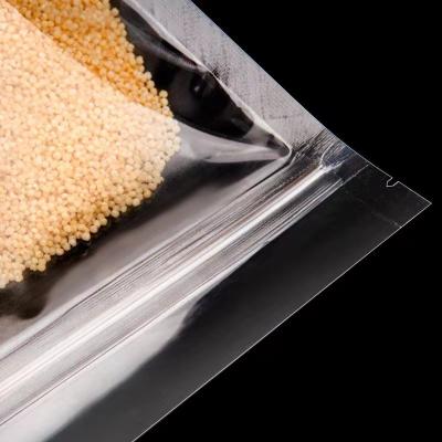 China Transparent Food Packaging PE Plastic Stand Up Pouch with Aseptic Logo for sale