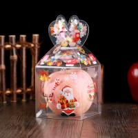 China Transparent PET Foldable Candy Apple Boxes for Customized Gift Packing Christmas for sale