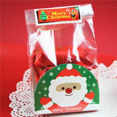 Cina Ordine personalizzato Busta di biscotti Diy fatta a mano per PE Bassa di pane tostato di colore di plastica per Natale in vendita