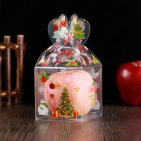 China Transparent PET Foldable Candy Apple Boxes for Customized Gift Packing Christmas for sale