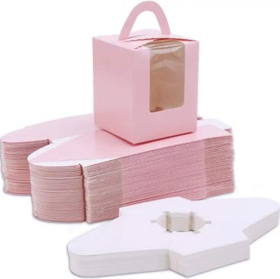 China Square Packing Boxes for Paper Board Gifts Spot 4/6 Inch Hand-Held Birthday Cake Boxes for sale