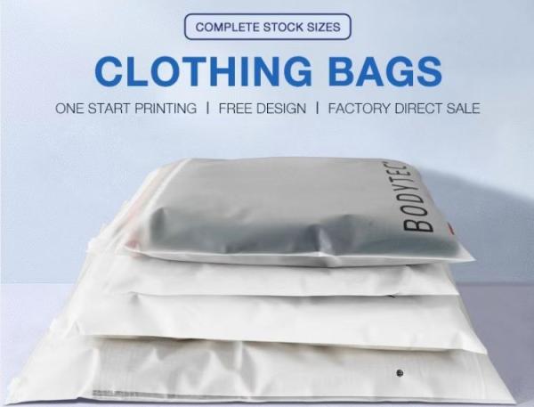 Quality Holographic Mylar Bag for Transparent Clothing Packaging made of PE Material for sale
