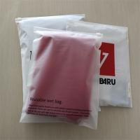 Quality Sealing Handle Zipper Top Frosted Plastic Bag for Eco-Friendly Fabric Clothing for sale